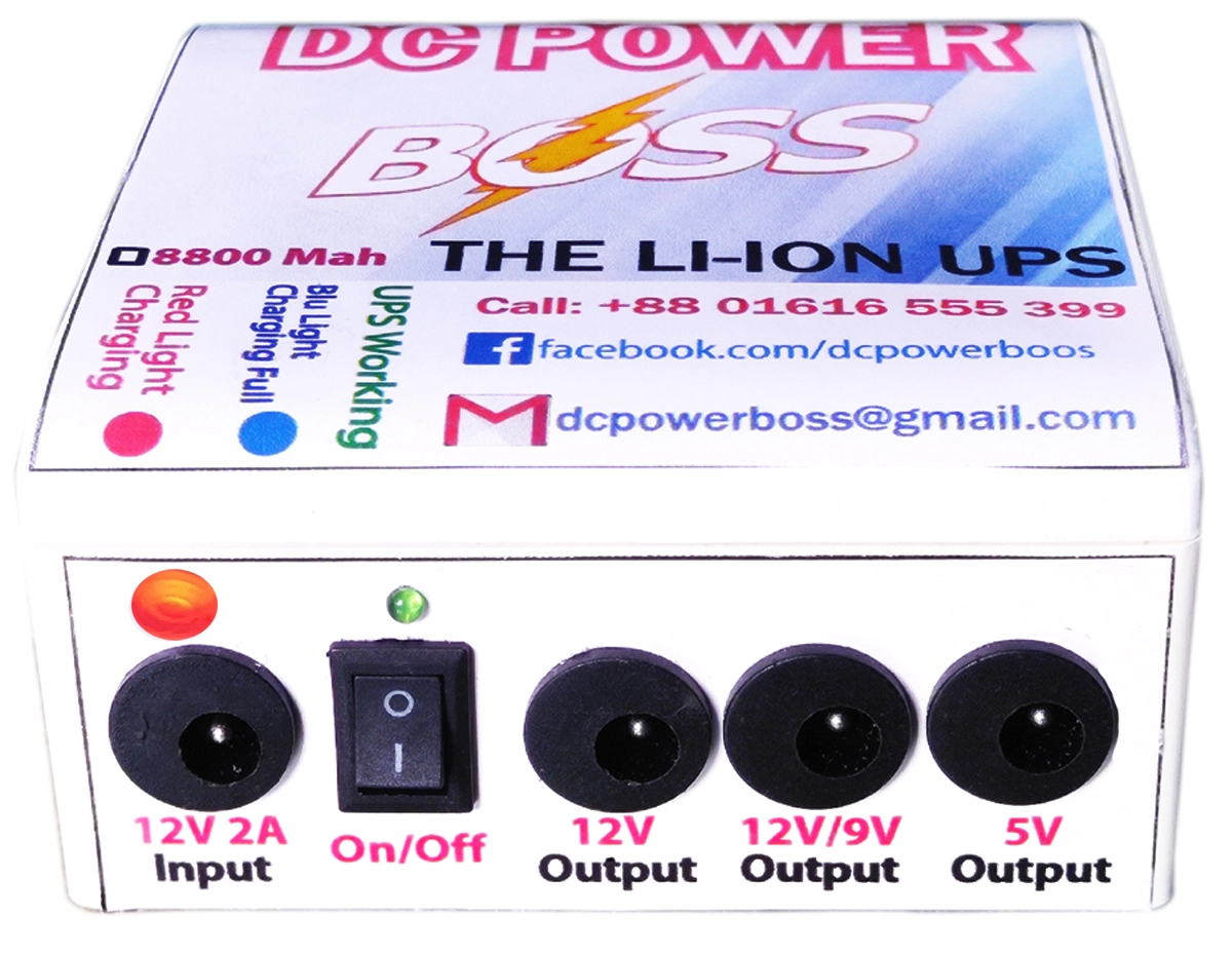 Mini UPS + 12V 2A Adapter for wifi Router Onu. Output 12V 12V/9V 5V-USB ...