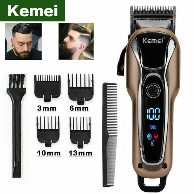 Kemei 1990 Professional Fade Hair Clipper Electric Men Hair Trimmer Machine LCD Display Barber ...