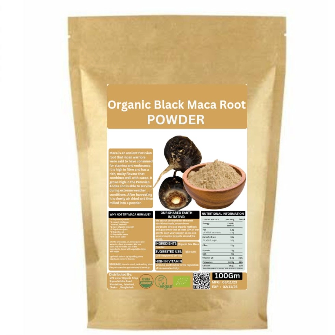 Organic Black Maca Root Powder 100 gm