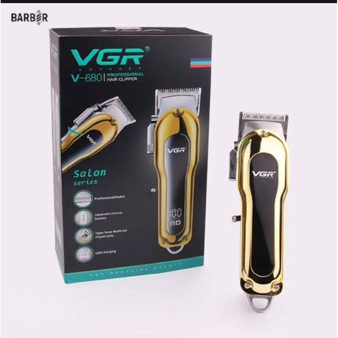 Vgr V-680 Professional Salon Series Cordless Hair Clipper Led Display ...