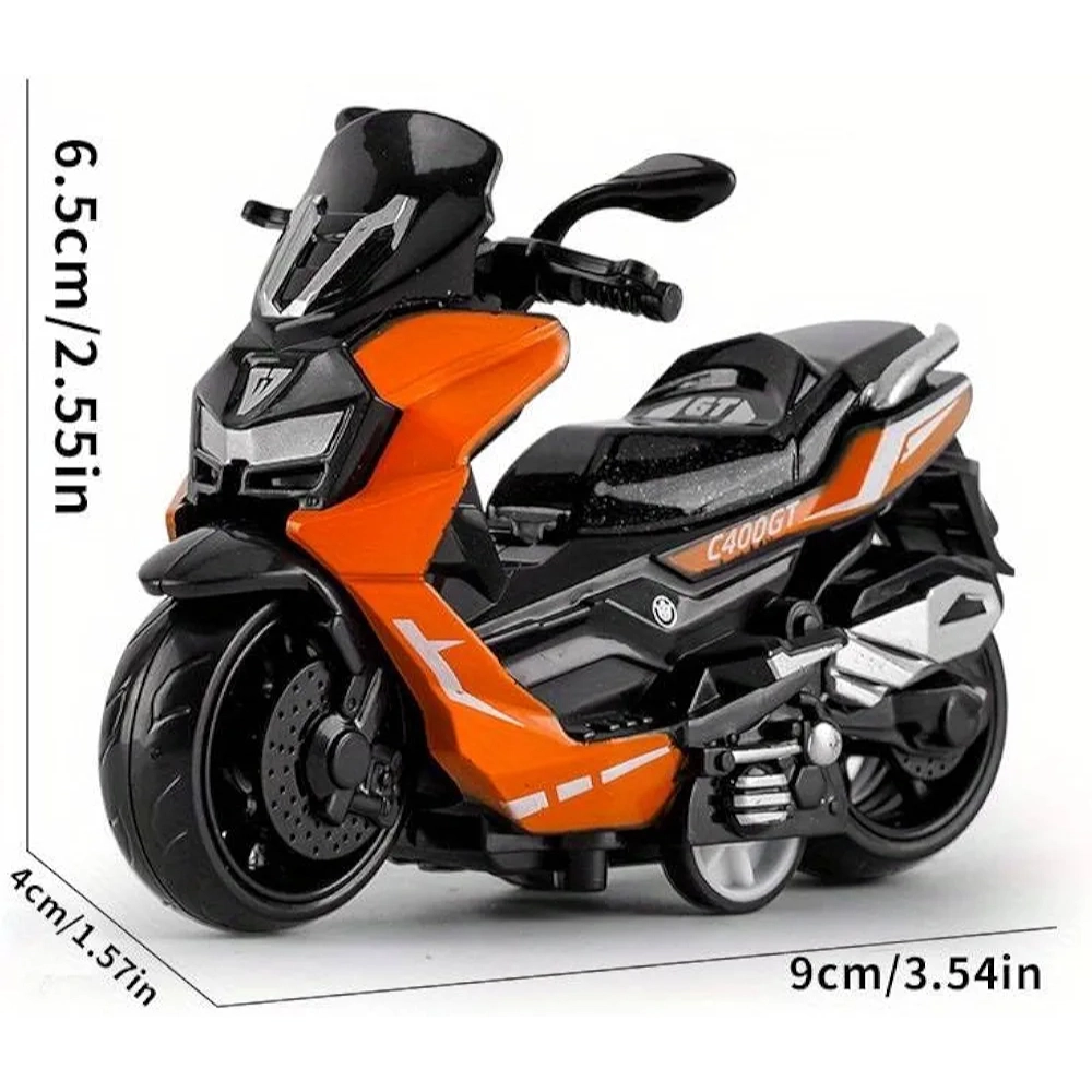 Racing Metal Bike Pull Back Motorbike Scooty with Moving Handle Action ...