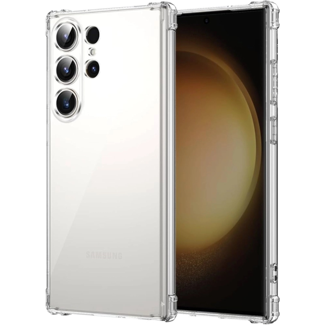 Samsung Galaxy S24 Ultra Flexible Clear Transparent Soft TPU Back Case ...