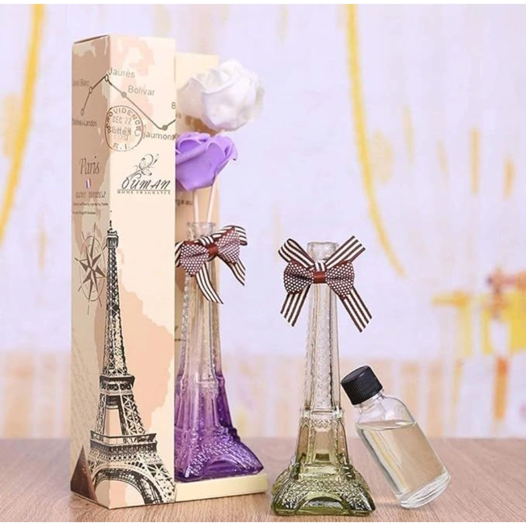 Eiffel Tower Glass Flower Vase Reed Diffuser, Aromatherapy Essential ...