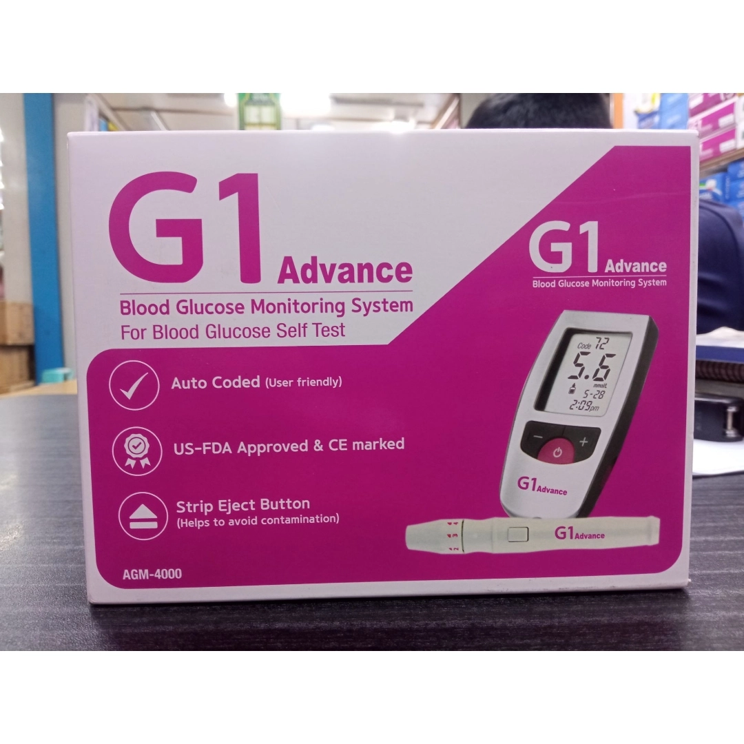 G1 Advance blood glucose monitor with 10 pcs strips