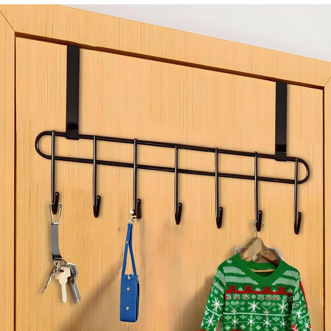 Multi-Alloy Steel Functional Steel Over The Door 7 Hook Hanger ...
