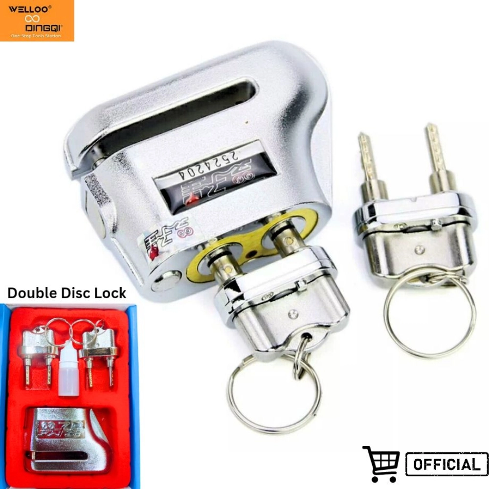 Disc Lock Anti Acid Heavy Duty Double Key Motorcycle Lock