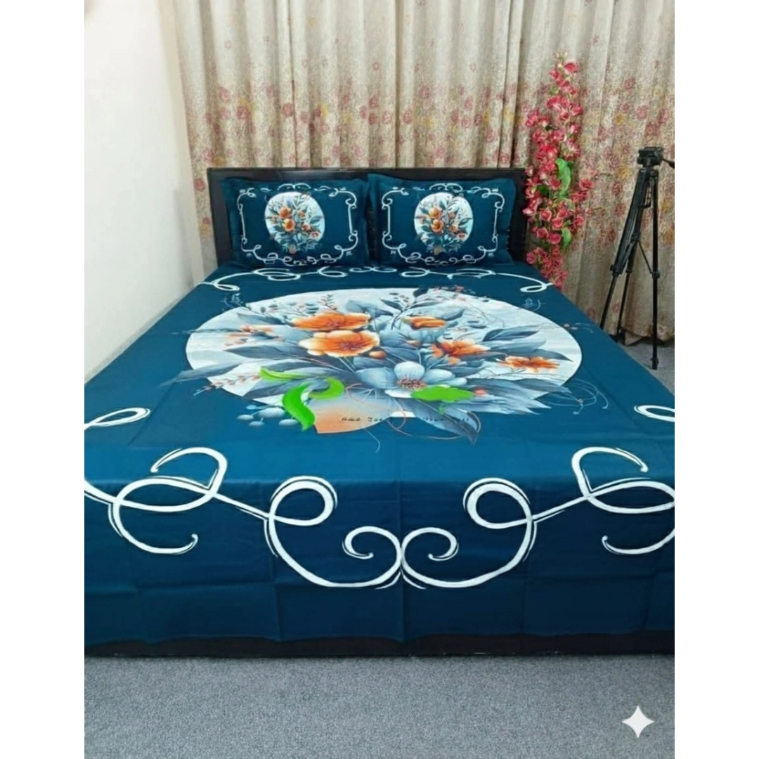 Digital home tax bed sheet king size with two pillow cover