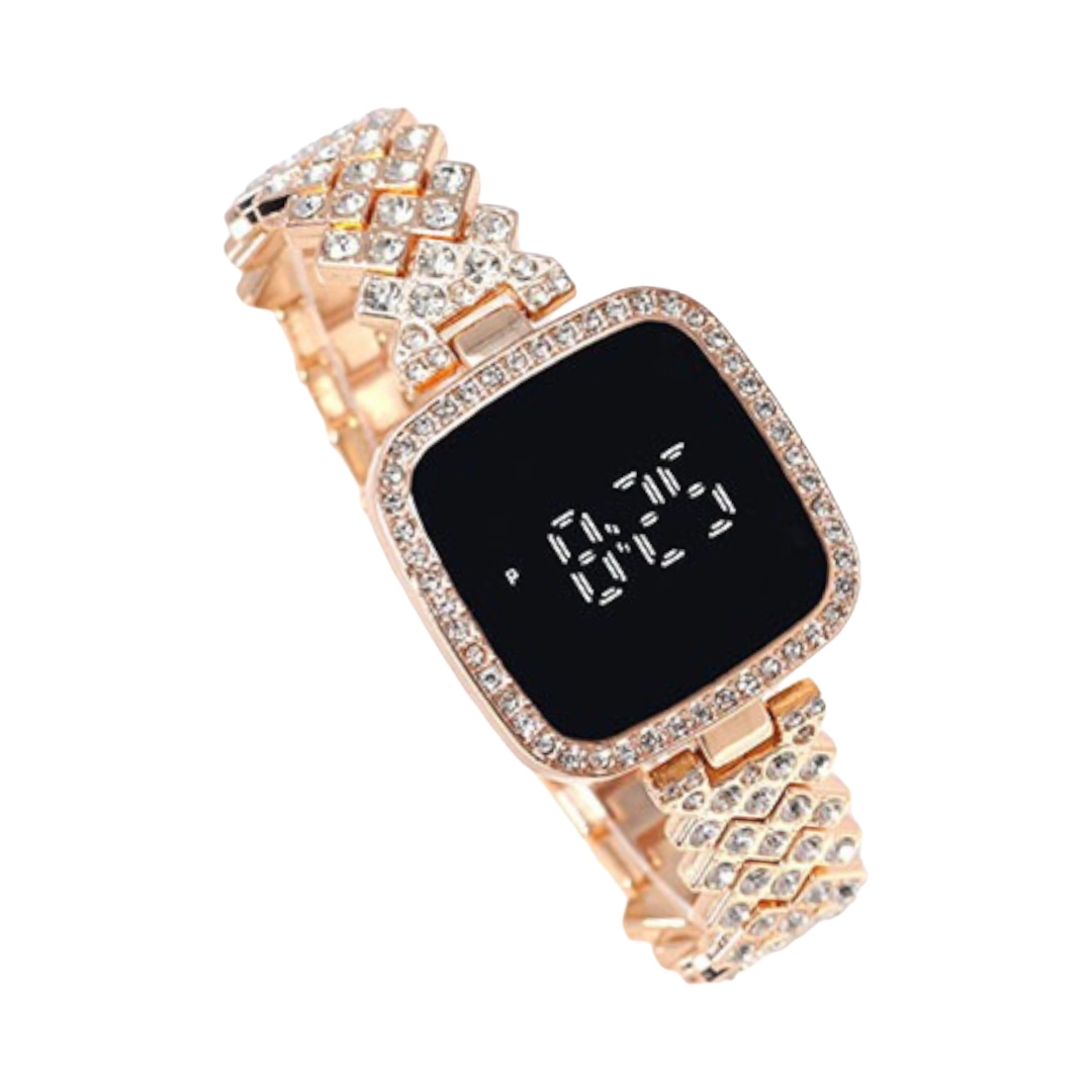 LED Display Digital Touch Screen Gorgeous Look Fashion Wristwatch For Girls