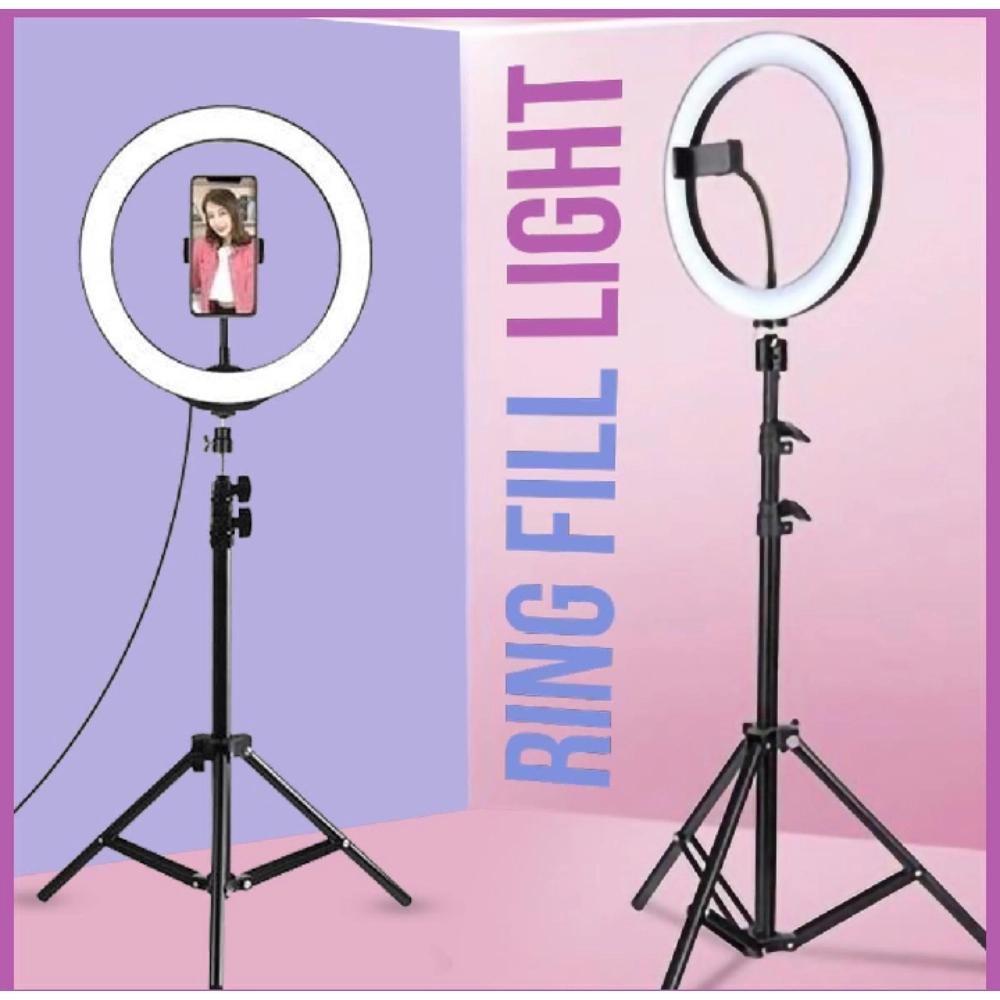 10-inch LED Ring Phil Dimmable Ring light With 7 Feet Stand and ...