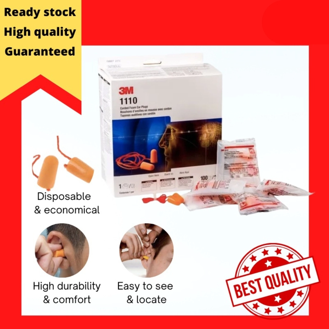 3M 1110 Anti-Noise Earplug, Water Proof Earplug, Good For Exam Time ...