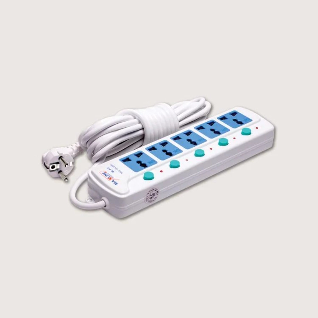 Maxline ML-815 Multiplug 5 Port Extension Socket 5 Meters Cable - Multi ...