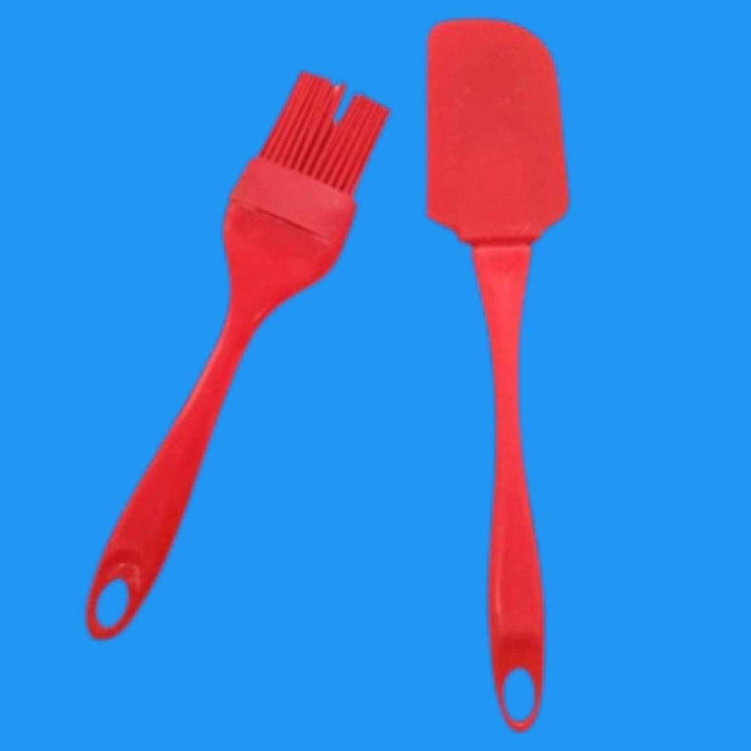 Silicone Pastry Brush And Spatula Common Kitchen Tools For Baking And ...