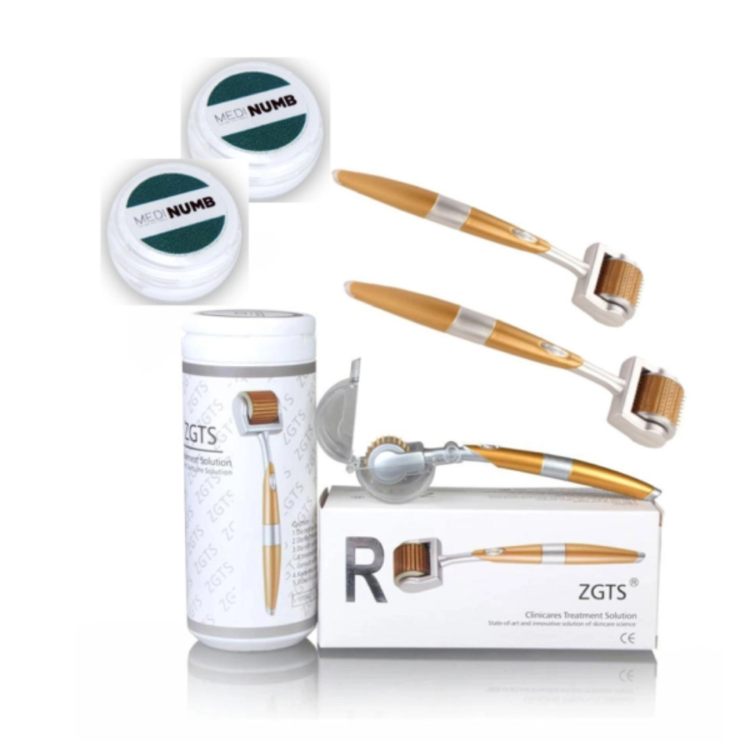 ZGTS Derma Roller 0.5mm - 192 Titanium for Skin Hair And Beard Growth.