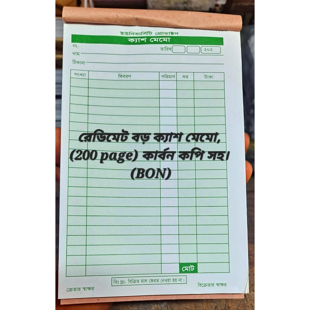 Cash Memo Pads - 100 Pages, Pack of 6 | Billing/Receipt Book for ...