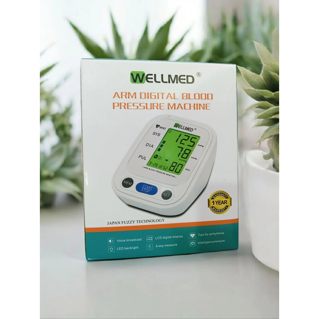 WELLMED Digital Arm Blood Pressure Monitor Machine – Automatic BP ...