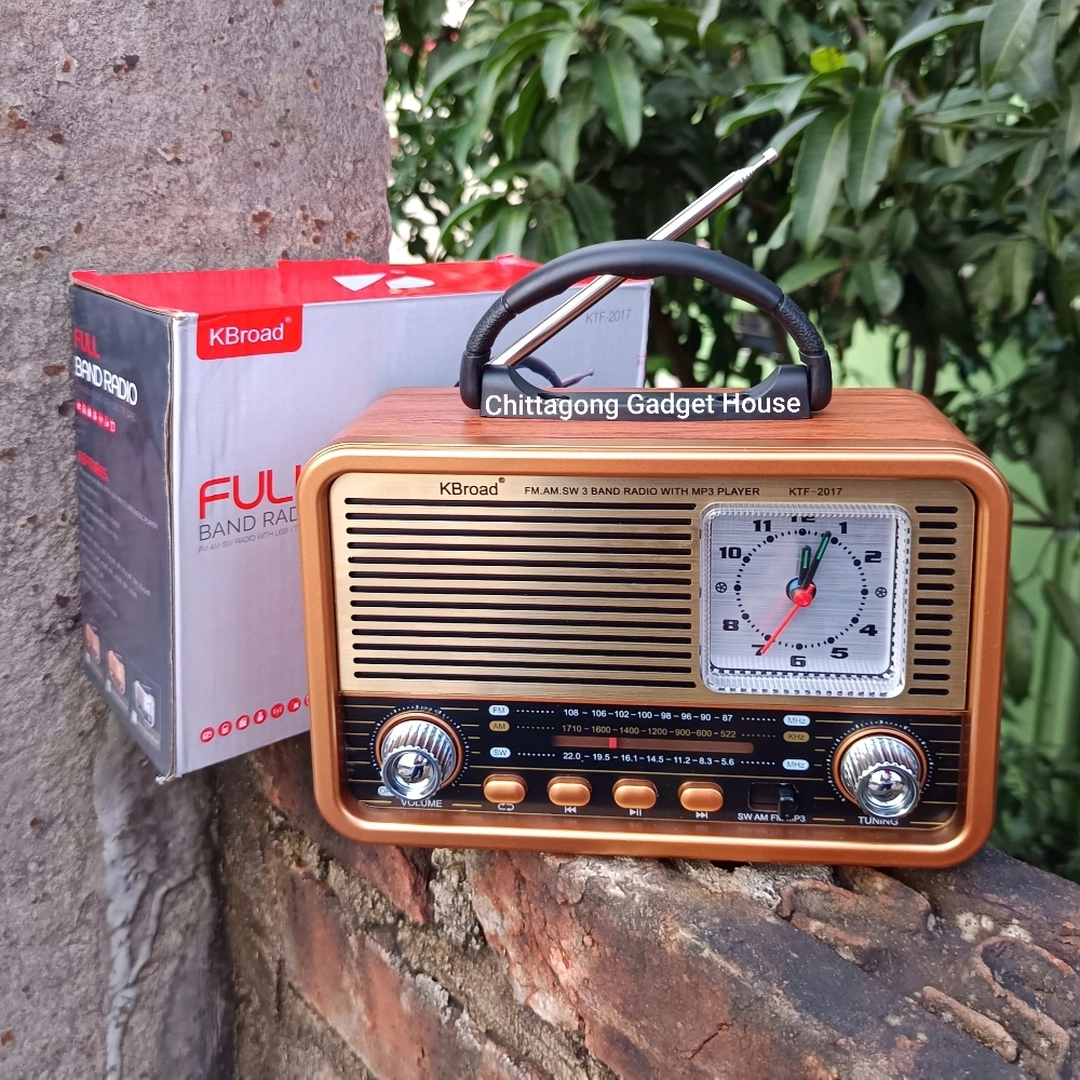 KTF-2017 Bluetooth, AUX, USB, TF Card & FM/AM/SW 3 Band Radio Supported ...