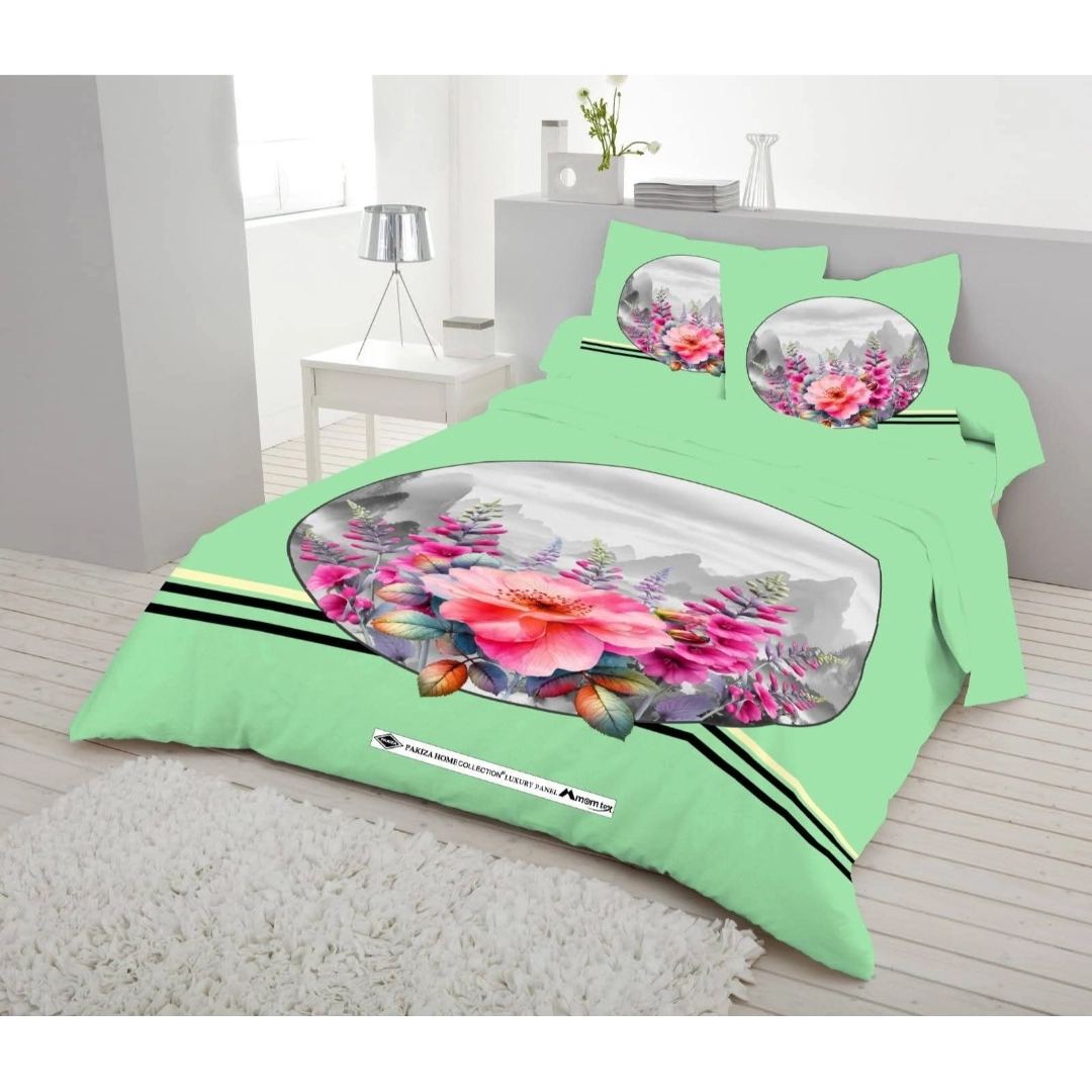 pakiza luxury panel bed sheet king size with two pillow cover 100% ...