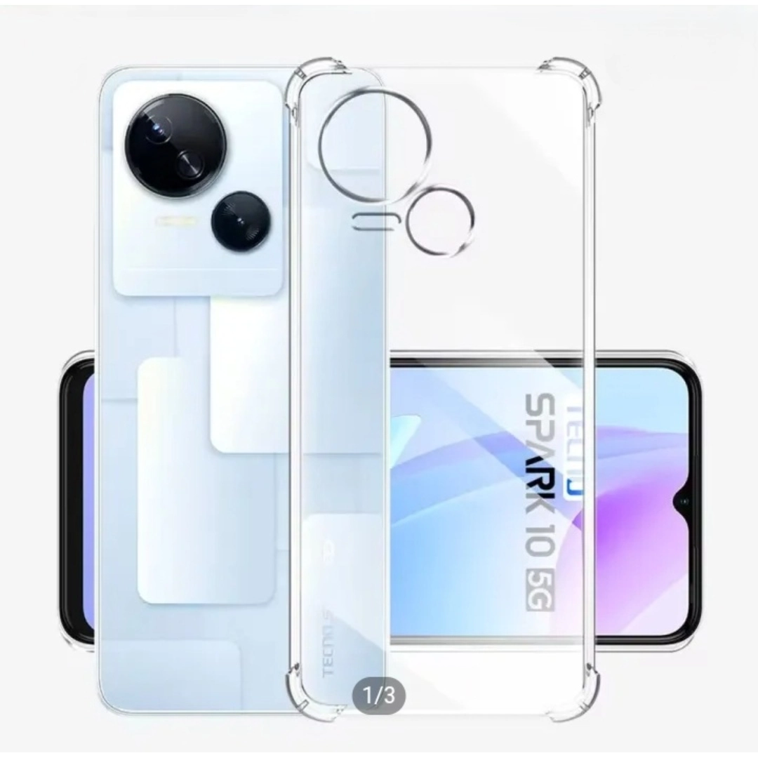 Tecno Spark 10 5G Transparent Clear Slim Soft Cover Skin Gel TPU Case ...