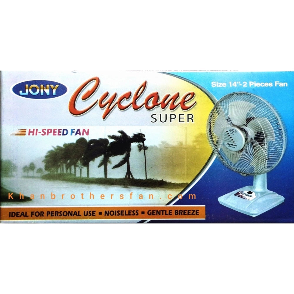 Jony Cyclone Super 14 inch Hi-speed Table fan, RPM: 2300, Watt: 60, 01 ...