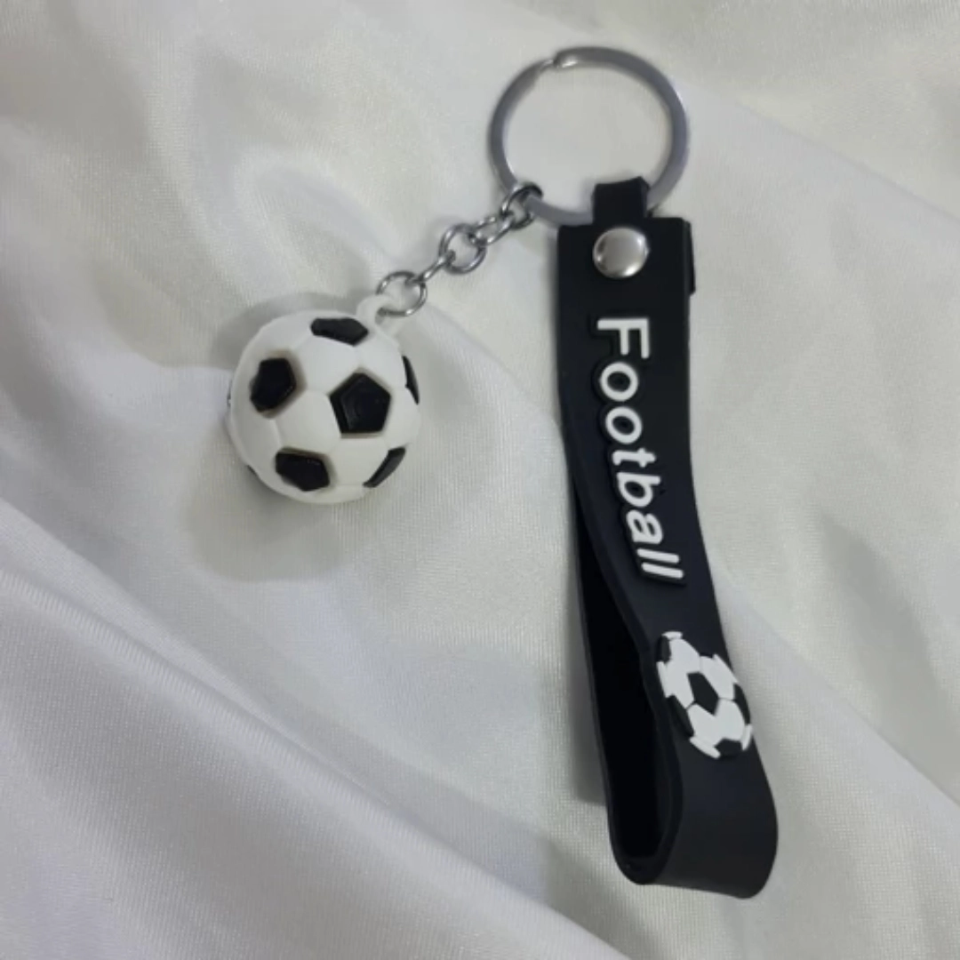 Football Keychain – Silicone Football Keyring Gift for Boys, Sports ...