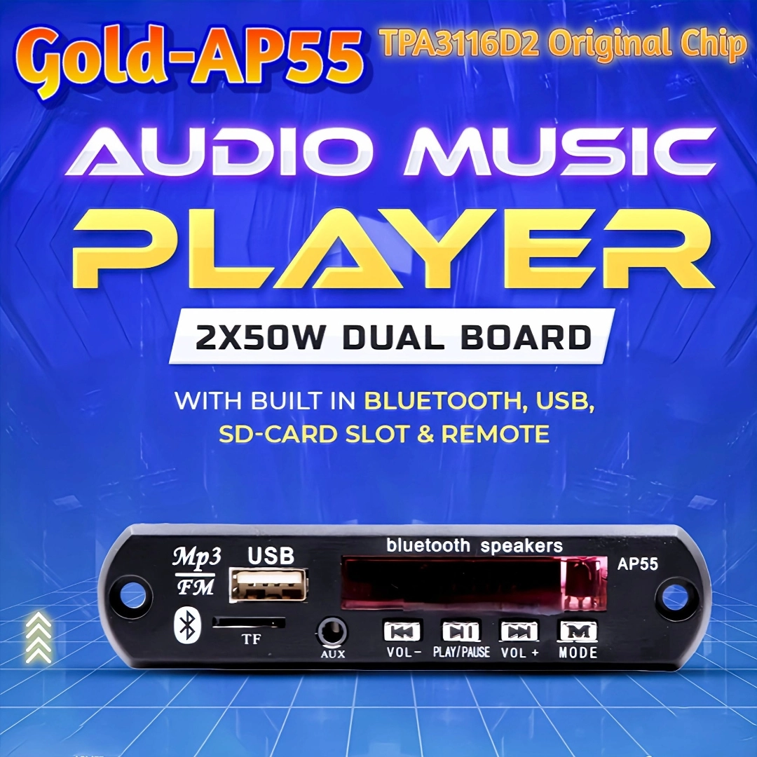 Gold-Ap55 TPA3116D2 Audio Music Player: 2x50w Dual Board With Built In ...