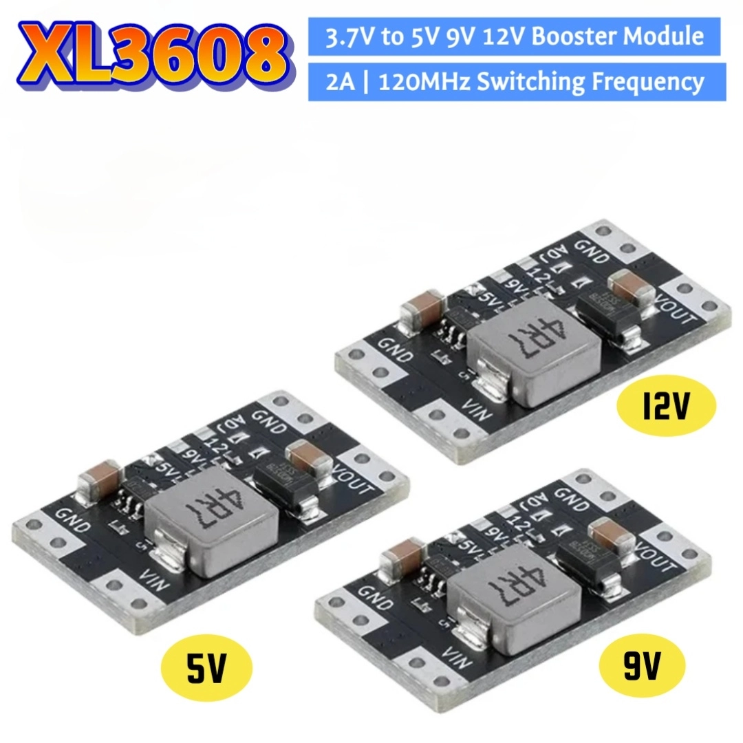XL3608 5V 9V 12V 2A Mini DC-DC Step Up Boost Switching Power Supply ...