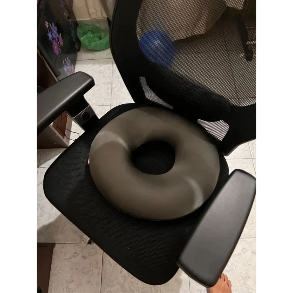 Inflatable Pile Ring Pad Donut Pillow Vinyl Rubber Seat Medical Acne-Black