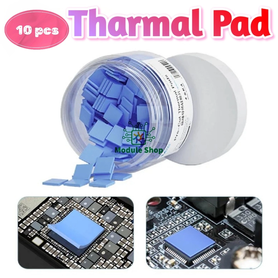 10 pcs 2UUL Pre-Cut Thermal Pads 12X12X1.5mm Silicone Heat Sink for Mobile CPU GPU EMMC UFS