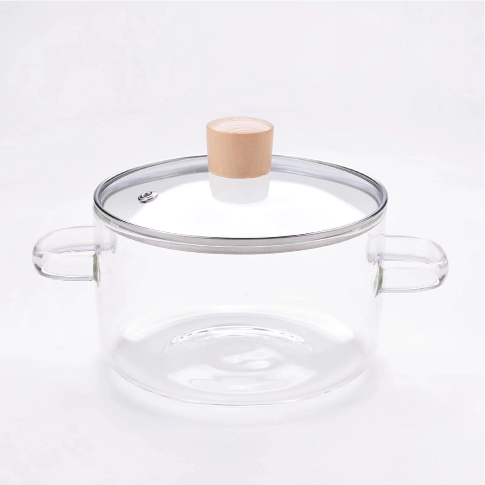 1 PC Transparent cooking pot made of borosilicate glass 1800ML