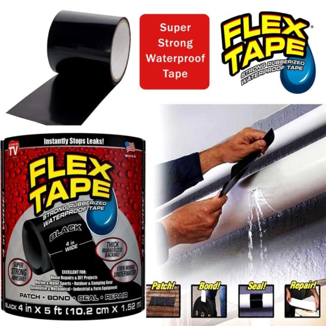 Super Strong Adhesive Tape Black Flex Tape Waterproof Stop Leaks Seal ...