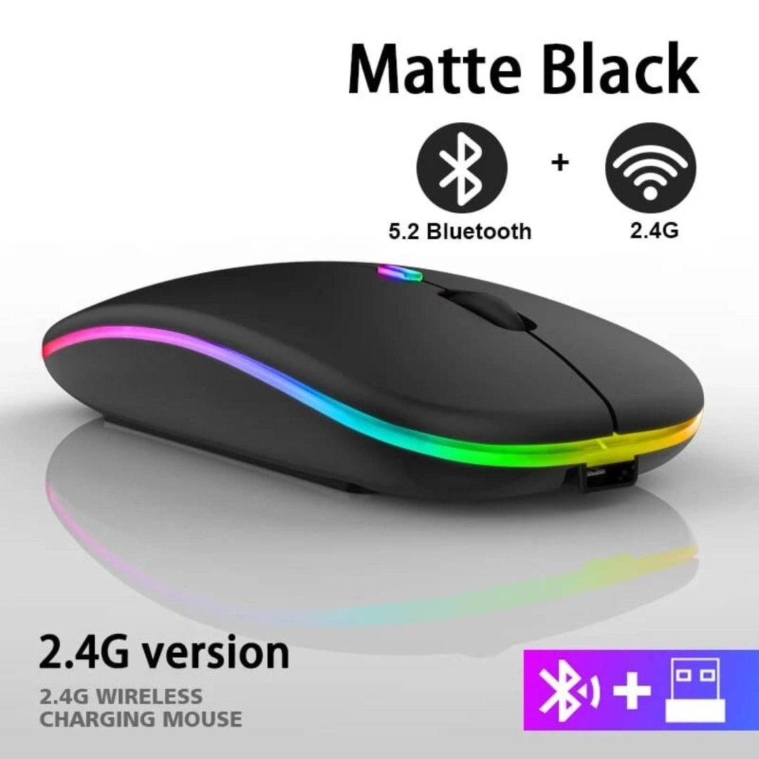 Rechargeable Wireless Optical Mouse, Wireless Computer Gamer 2.4GHz ...