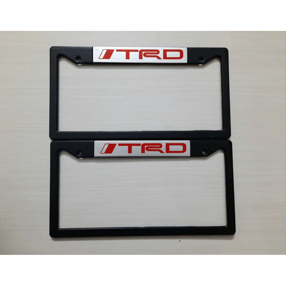 TRD Premium Quality Car License Number Plate Frame - (2 Pis-1 Set)