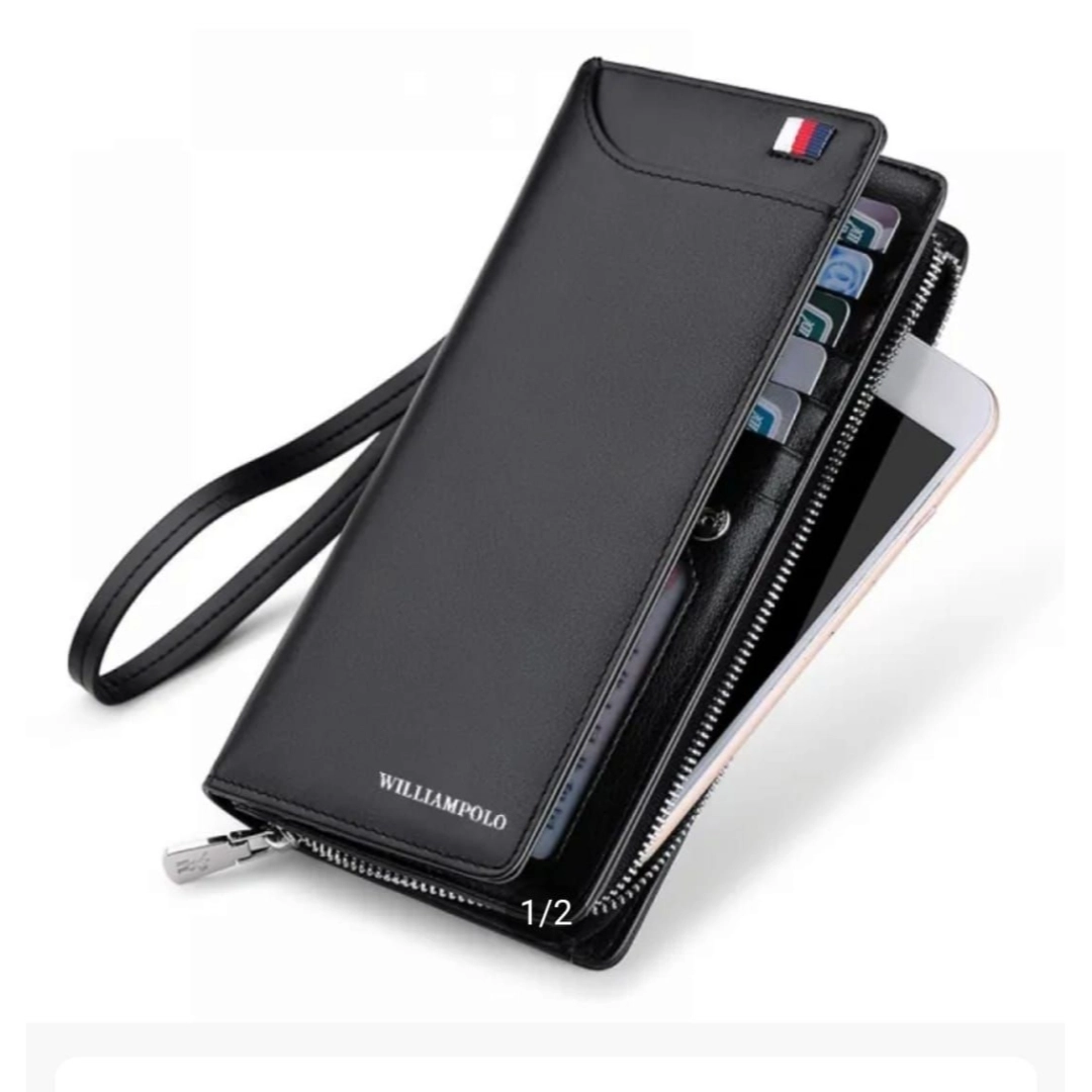 Men'S Long Wallet Fashionable Attractive Design Inside Long Zipper