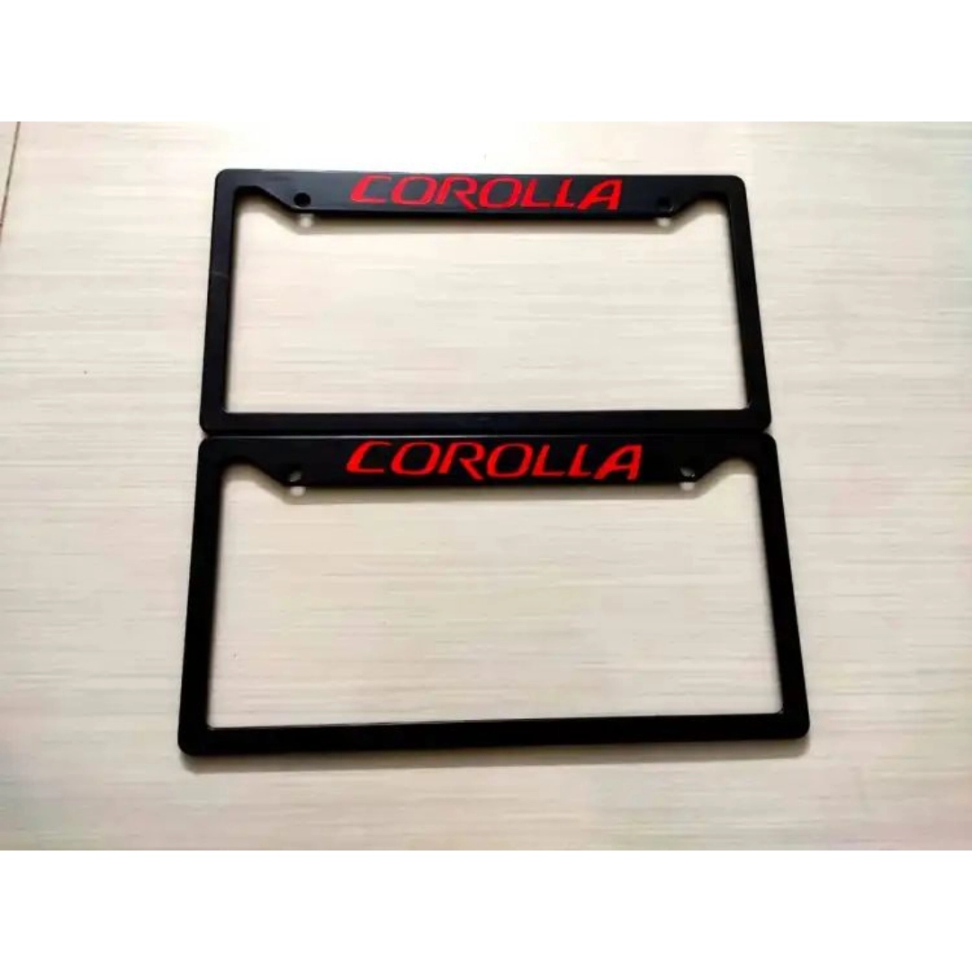 New COROLLA-Car Number Plate Frame, Car License Plate- (2PC/SET)