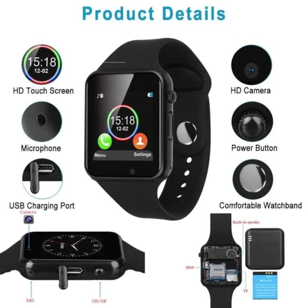 Smart Watch All in One - A1 Call&Memory With Camera Smart Watch