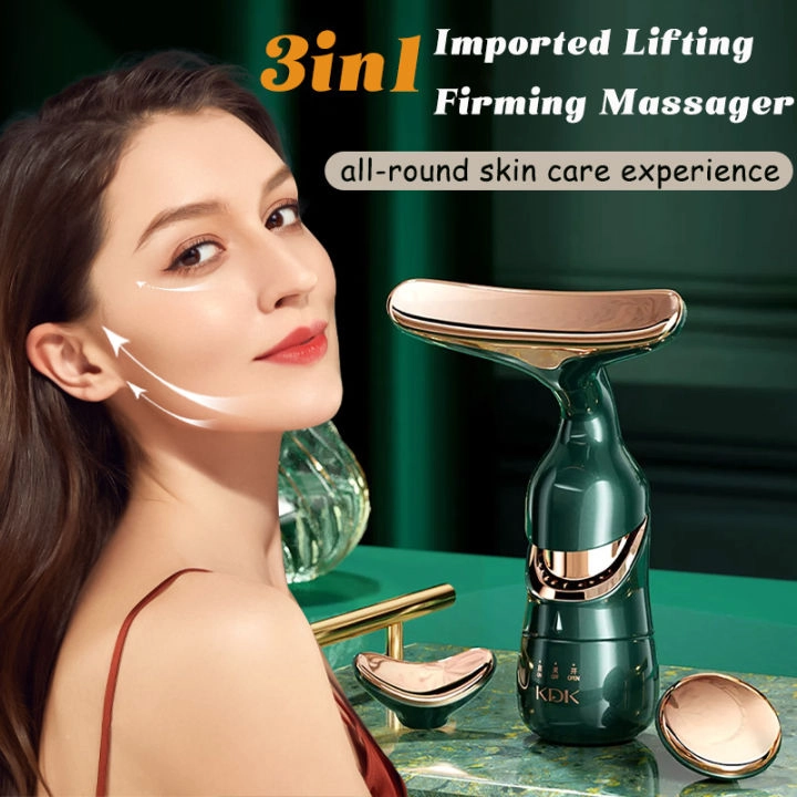3 IN 1 EMS Face Lifting Massager Neck Firming Eye Massage Skin Fine ...