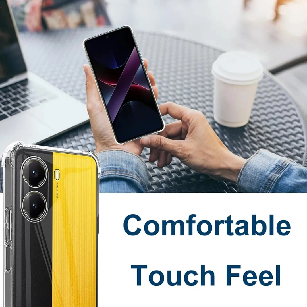 Poco X7 Transparent Clear Slim Soft Cover Skin Gel TPU Case Cover With ...