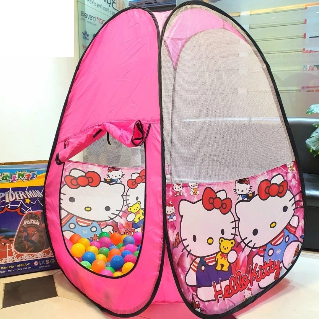 Big Size Hello Kitty Tent Play House With 95+ Plastic Sea Balls For ...