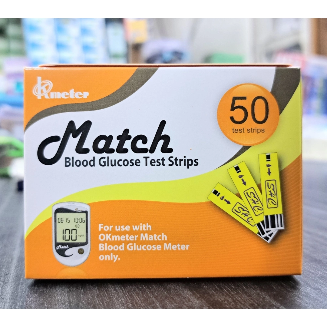 Ok Meter Match Blood Glucose Monitor Test Strips. (25 pcs Strips) (No ...