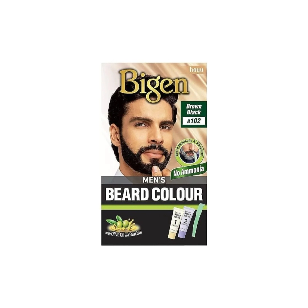 Bigen Beard Dye for Men Brown Black B102 Hair Coloring Cream Permanent ...