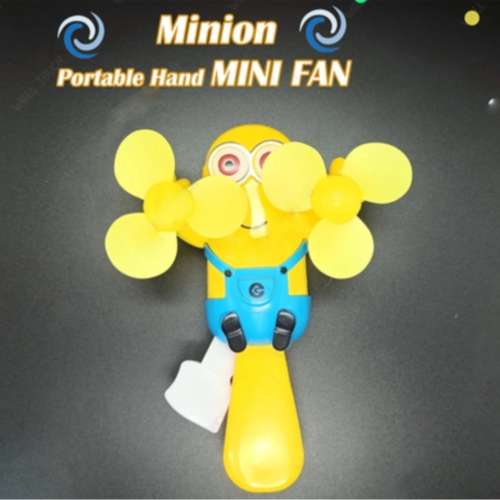 1 PC Minion Portable Manual Hand Crank Mini Fan Without Battery