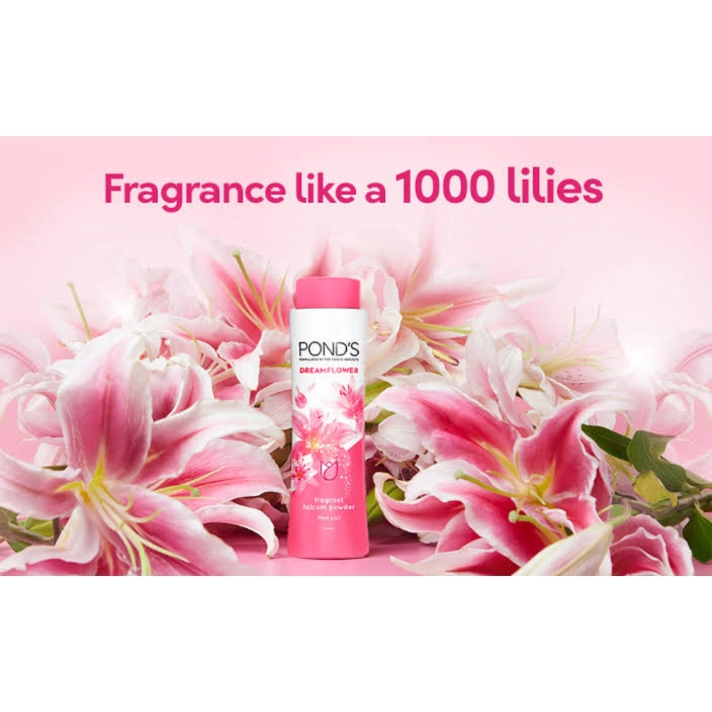POND'S Dreamflower Pink Lily Fragrance Talcum Powder Cooling Fresh Talc ...