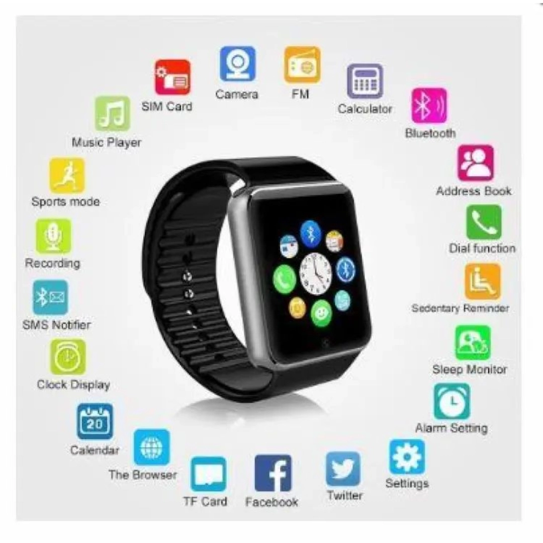A1 Smart Watch with Calling Function Bluetooth Camera SmartWatch SIIM ...