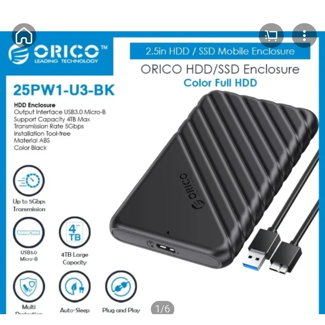 ORlCO 25PW1 U3 MicroB USB3 0 2.5 External Storage HDD Case SATA 5Gbps ...