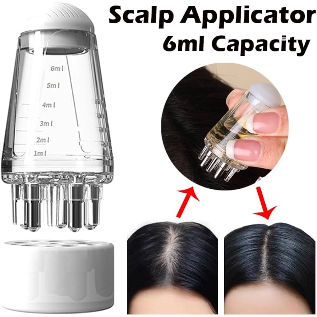 Hair Oil Applicator Bottle Scalp Massager, Ball Root Comb, Massage Comb ...