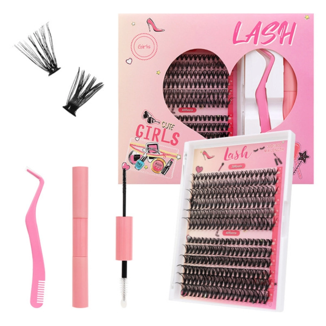 Diy Cluster Eyelash Set With Bond Seal And Tweezer