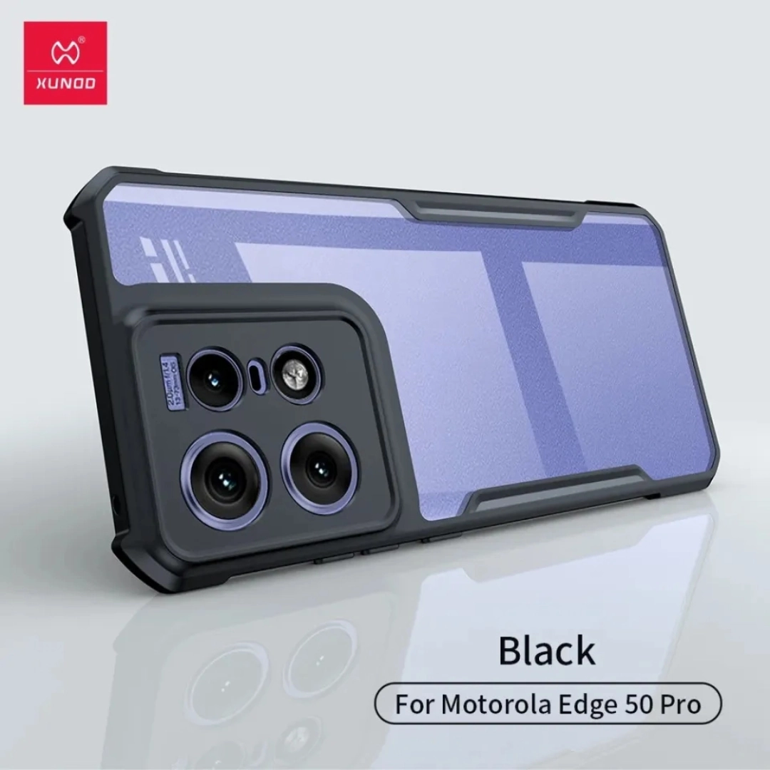 motorola Edge 50 pro black border crystal clear xundd mobile back case ...