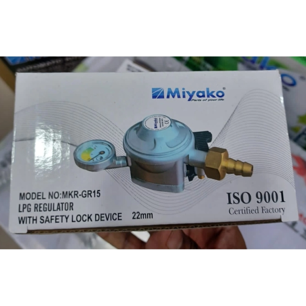 Miyako 22mm LPG Gas Regulator with Safety Lock