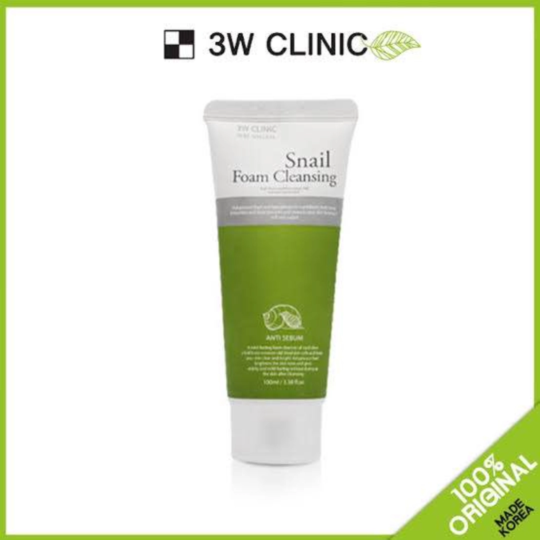3W CLINIC Snail Foam Cleansing 100ml (Korea )