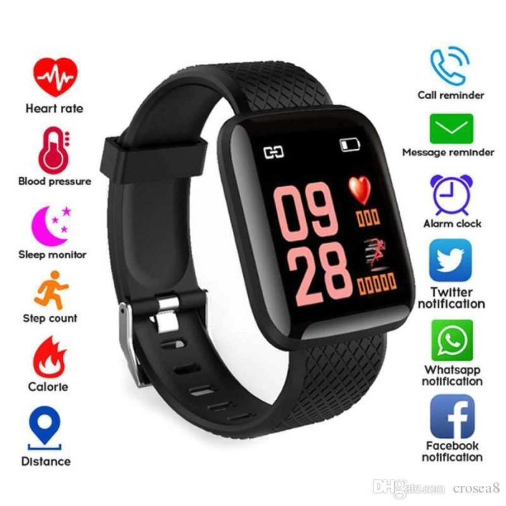 116 Plus Smart Watch Heart Rate Watch Smart Wristband Blood Pressure ...